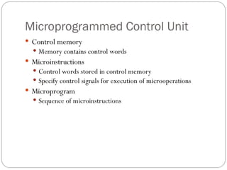 COMPUTER ORGANIZATION - Design of control unit final | PPT