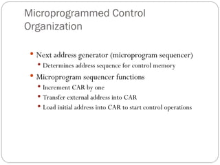 COMPUTER ORGANIZATION - Design of control unit | PPT