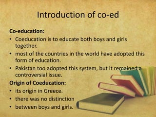 Co education | PPTX