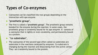 Co-Enzyme and their Role in Regulation in Metabolic Process Presented ...