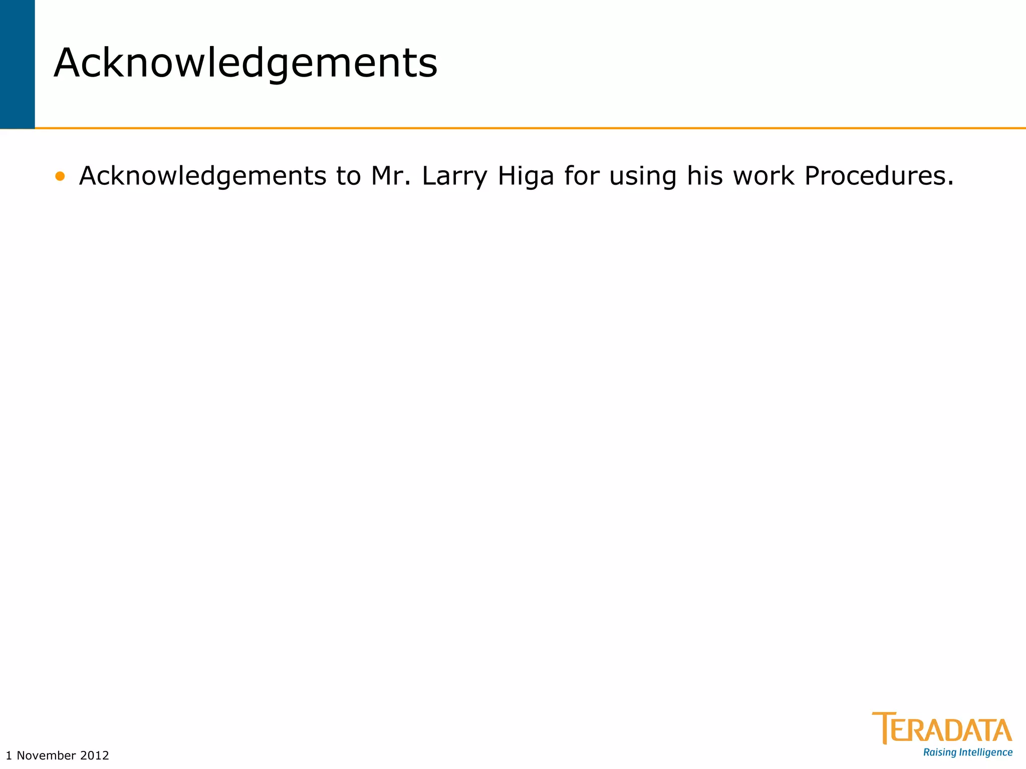 Teradata Co Existing Systems Parallel Efficiency Calculation