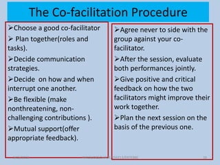 Co facilitation for trainers ppt | PPTX