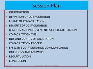 Co facilitation for trainers ppt | PPTX