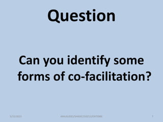 Co facilitation for trainers ppt | PPTX