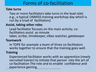 Co facilitation for trainers ppt | PPTX