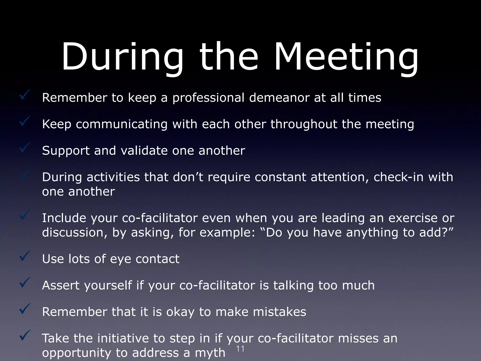 Co facilitator presentation | PPT