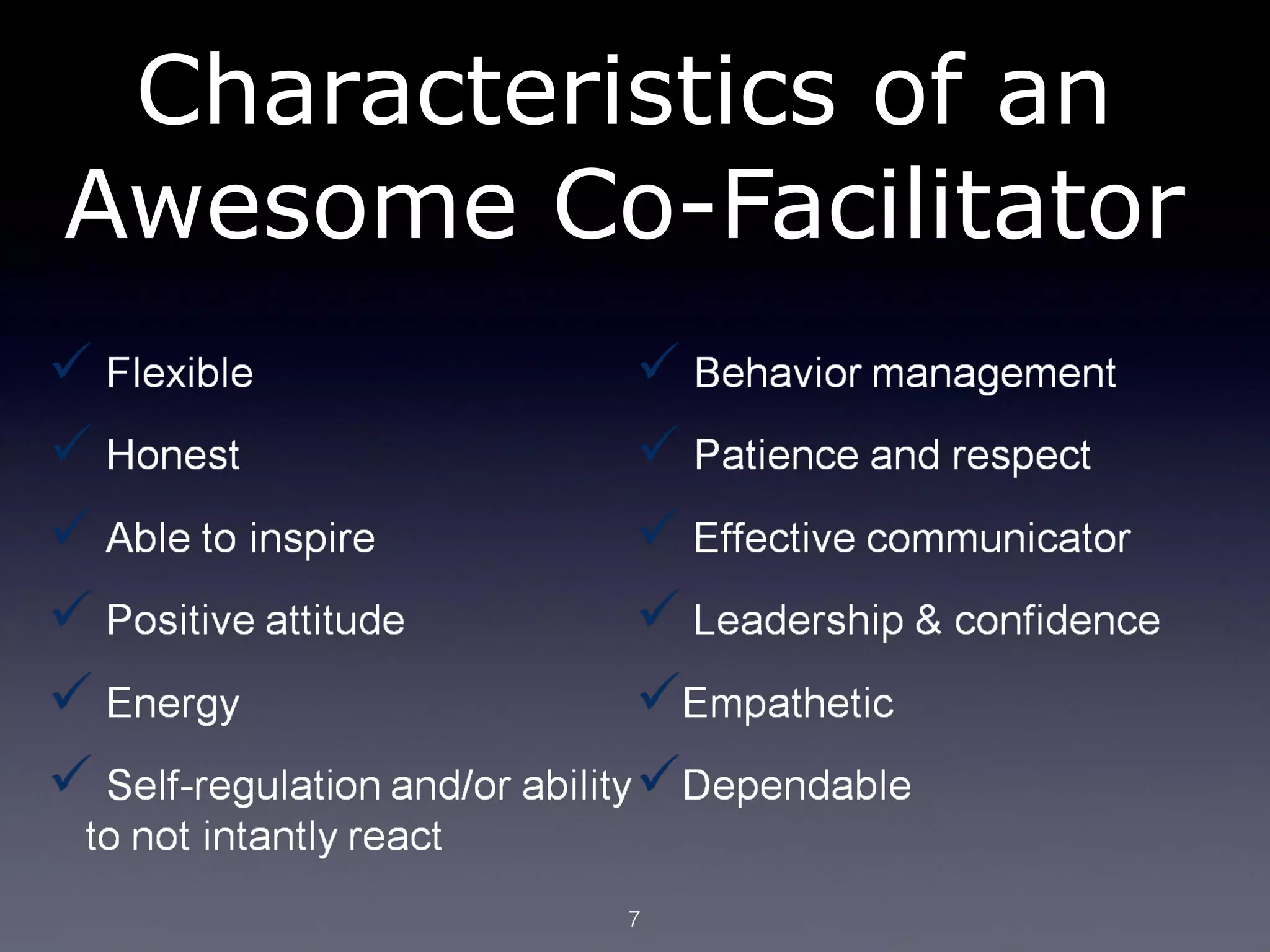 Co facilitator presentation | PPT