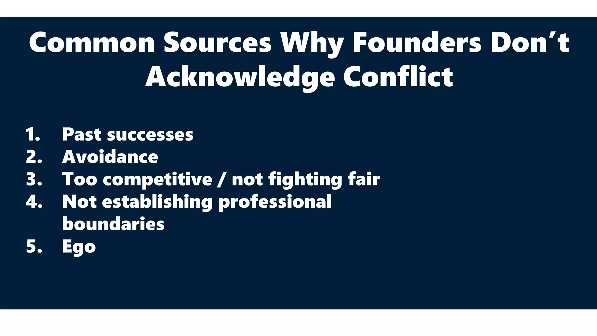 Co-Founder Conflict Management | PPT