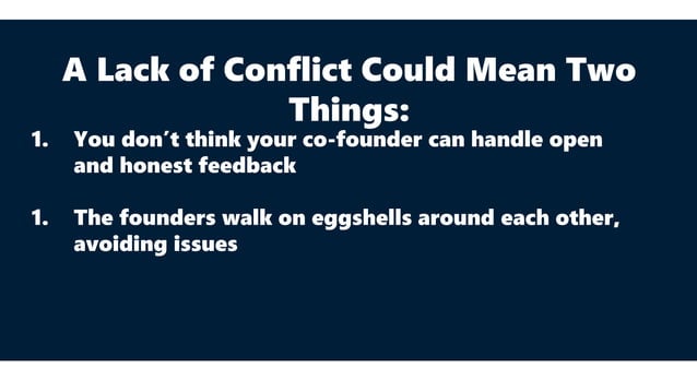 Co-Founder Conflict Management | PPT
