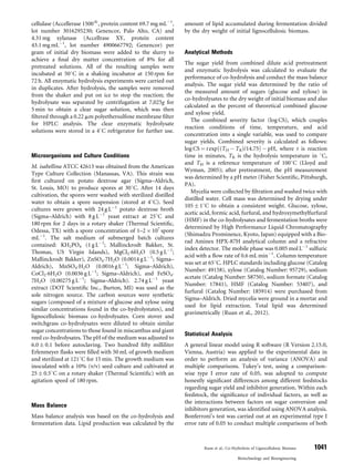 Co hydrolysis of lignocellulosic biomass for microbial lipid ...
