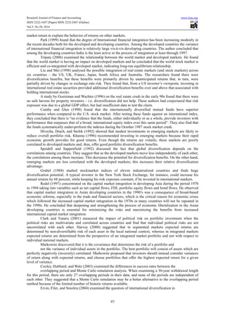 Co movements of u.s. eu and indian equity markets-portfolio diversification implications | PDF ...