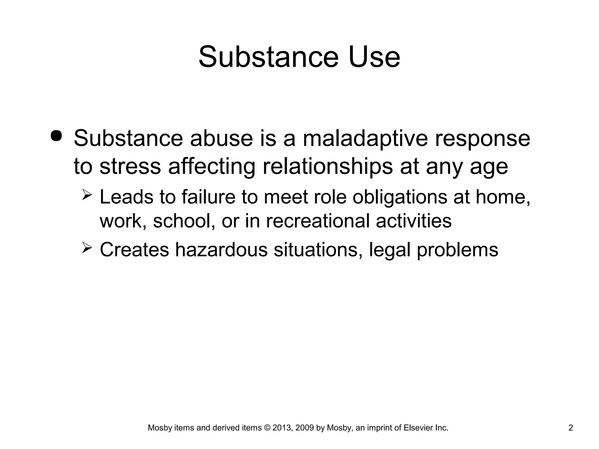 Substance Related Disorders | PPT