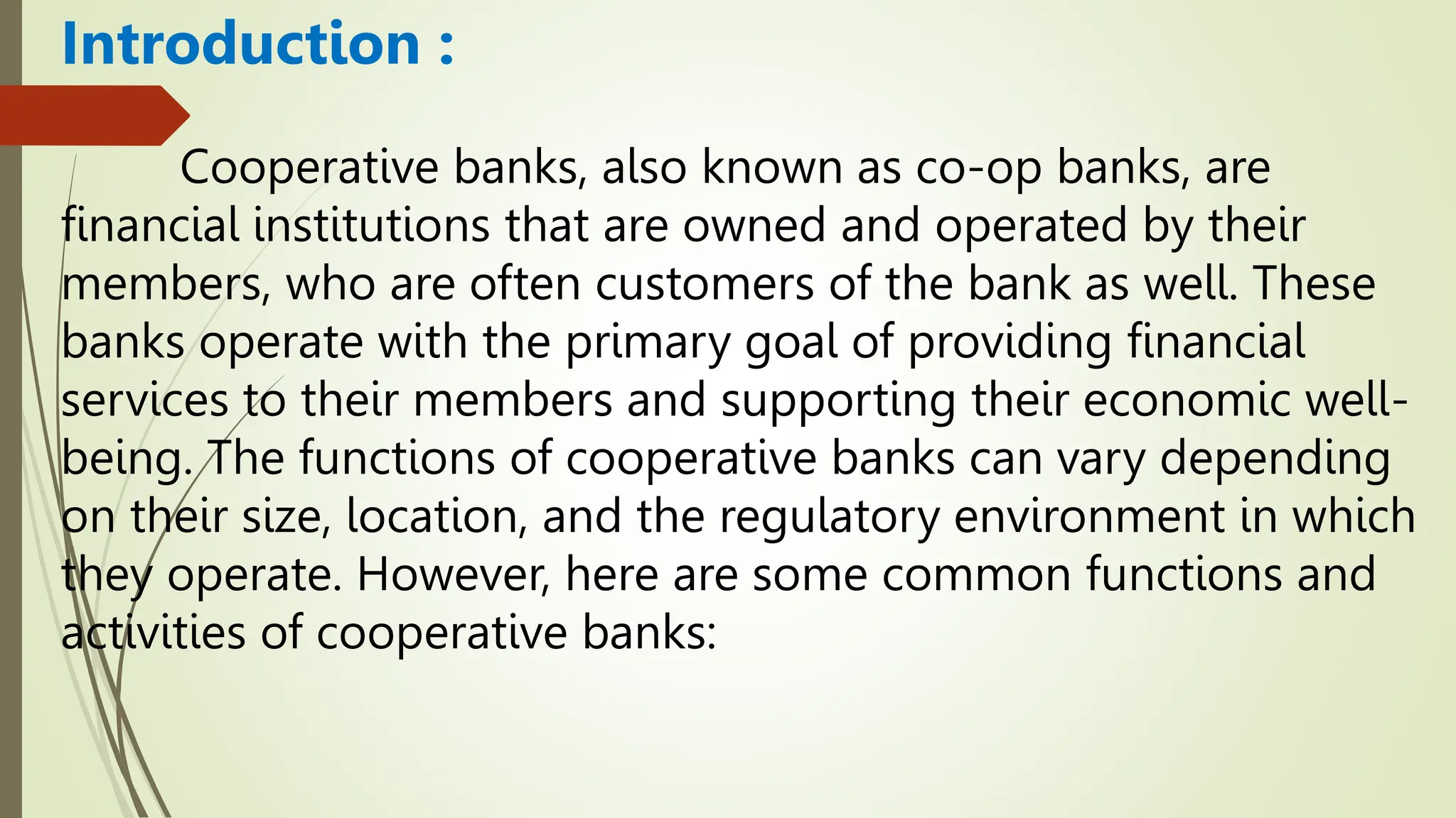 Functions of co-operative banks slide share | PPTX | Business Banking ...