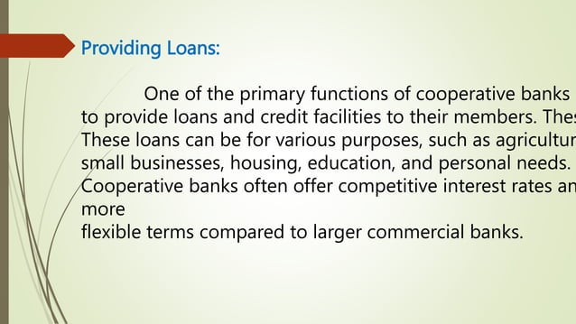 Functions of co-operative banks slide share | PPTX | Business Banking ...