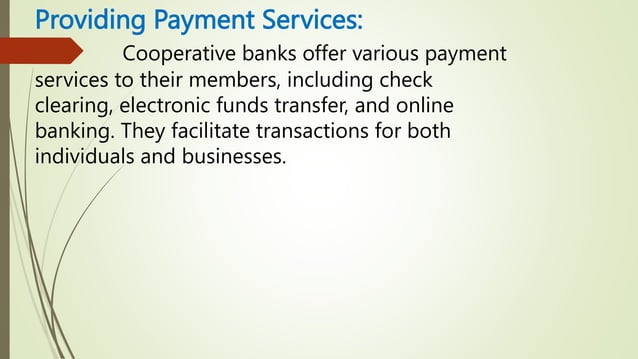 Functions of co-operative banks slide share | PPTX | Business Banking ...