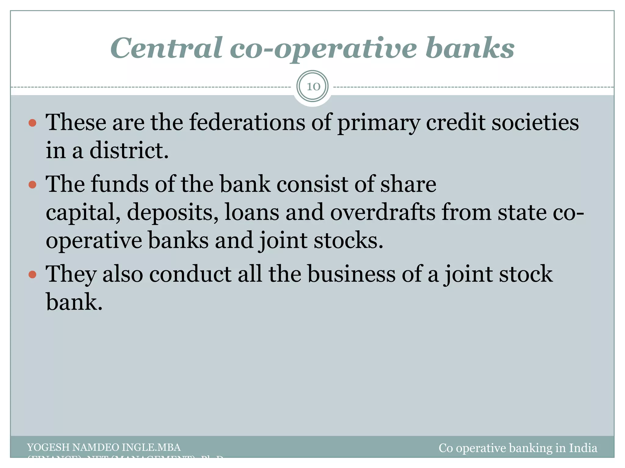 Co operative banking in india | PPTX