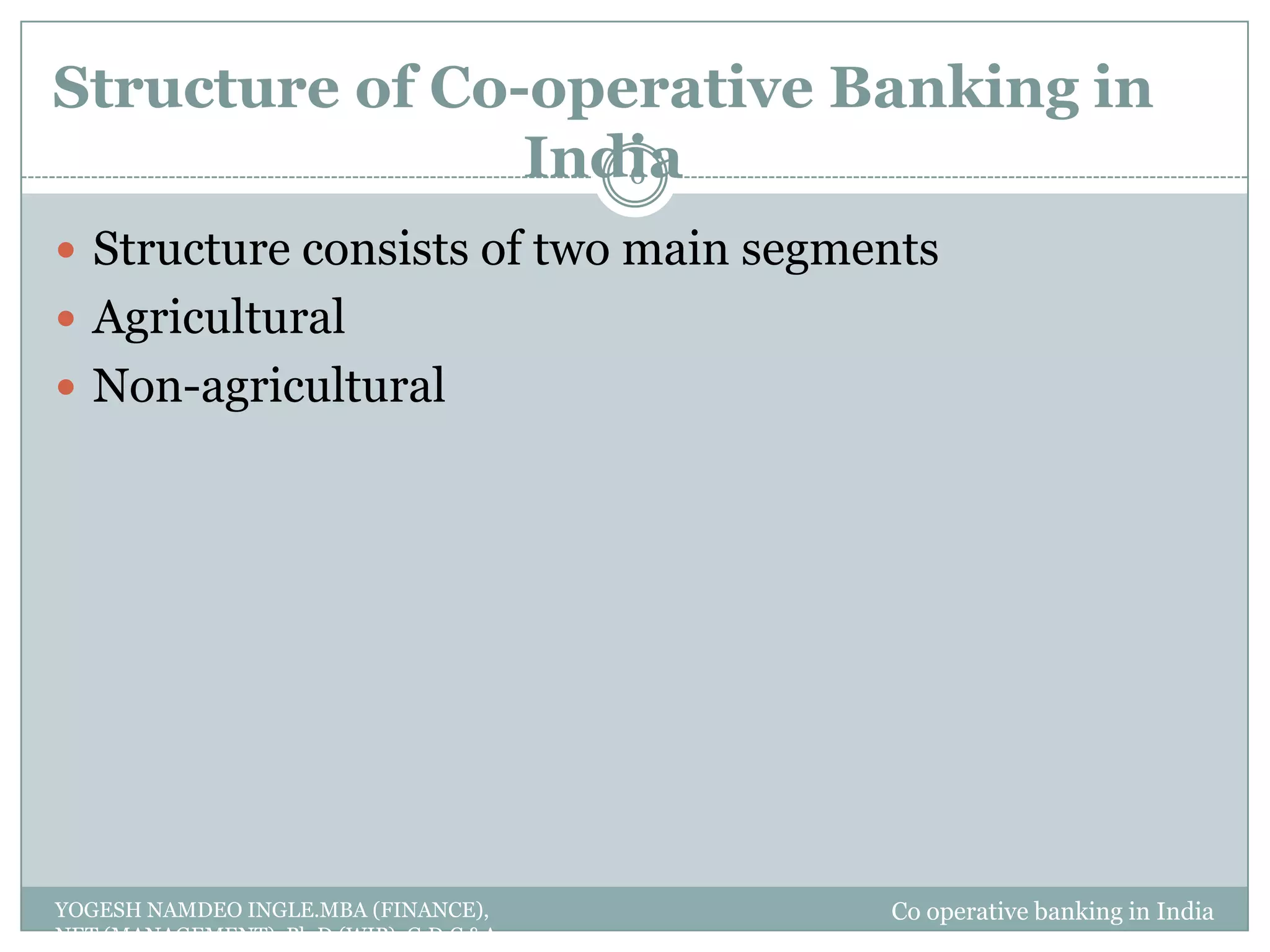 Co operative banking in india | PPTX