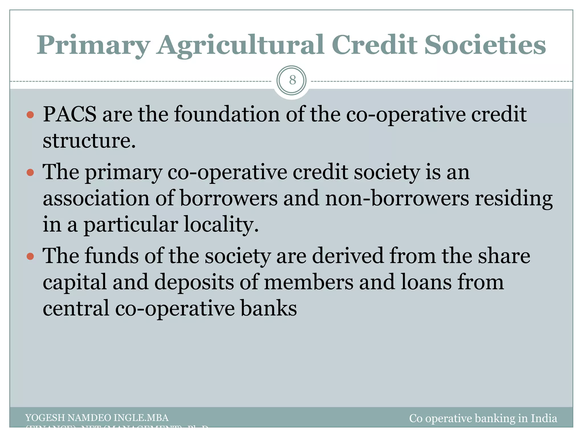 Co operative banking in india | PPTX