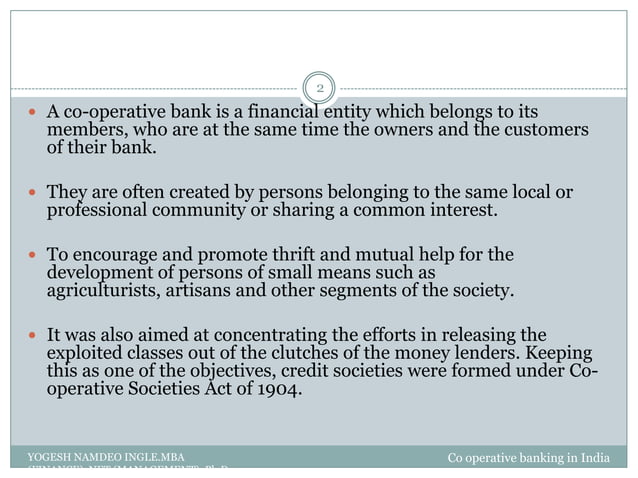 Co operative banking in india | PPTX | Business Banking & Finance ...