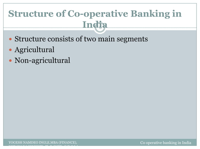Co operative banking in india | PPTX | Business Banking & Finance ...
