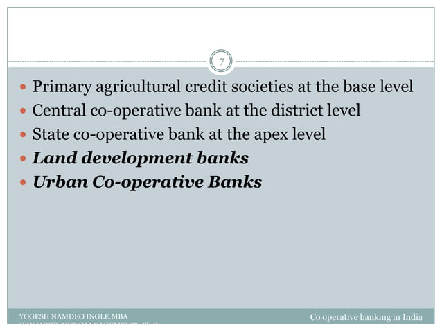 Co operative banking in india | PPTX | Business Banking & Finance ...