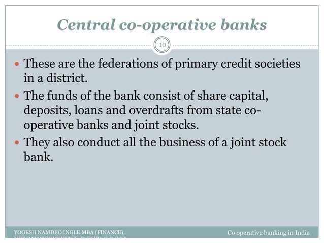 Co operative banking in india | PPTX
