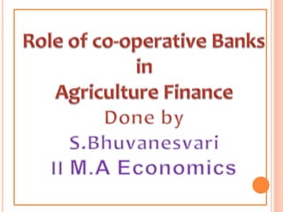 Co operative bank in India | PPTX | Business Banking & Finance | Business