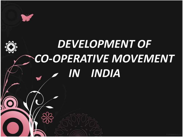 Co Operative Movement In India | PPTX