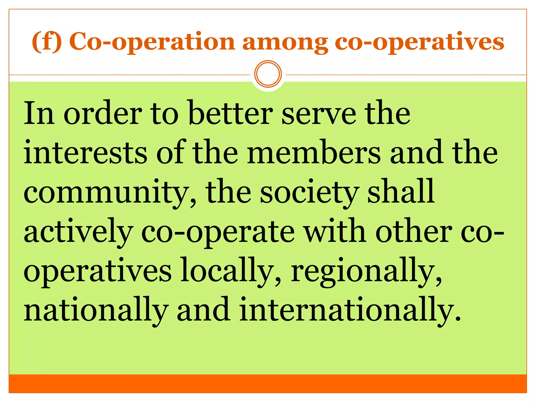 Co operative principles | PPTX