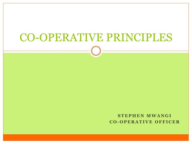 Co operative principles | PPT