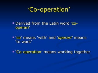 Co-operative Societies | PPT