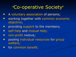 Co-operative Societies | PPT