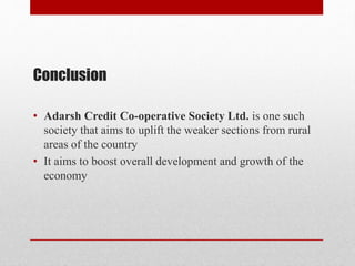 Co operative societies - enabling economic development | PPTX