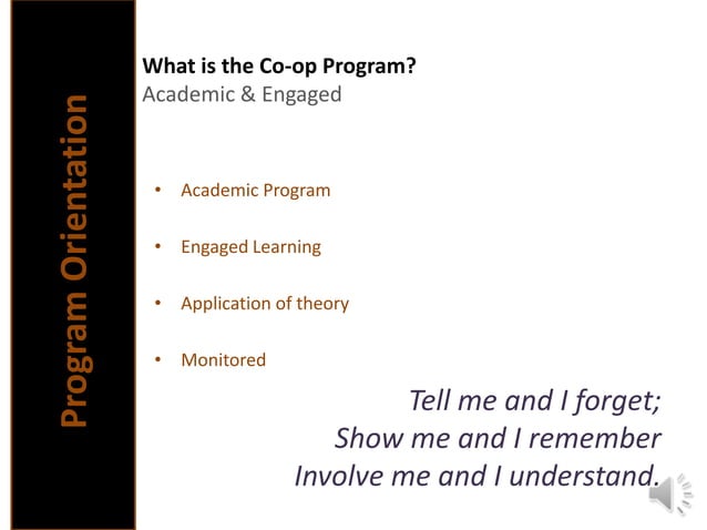 Clemson University Co op Program Orientation by Dr. Jeff Neal, Director ...