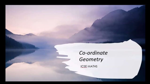 Co ordinate geometry | PPTX
