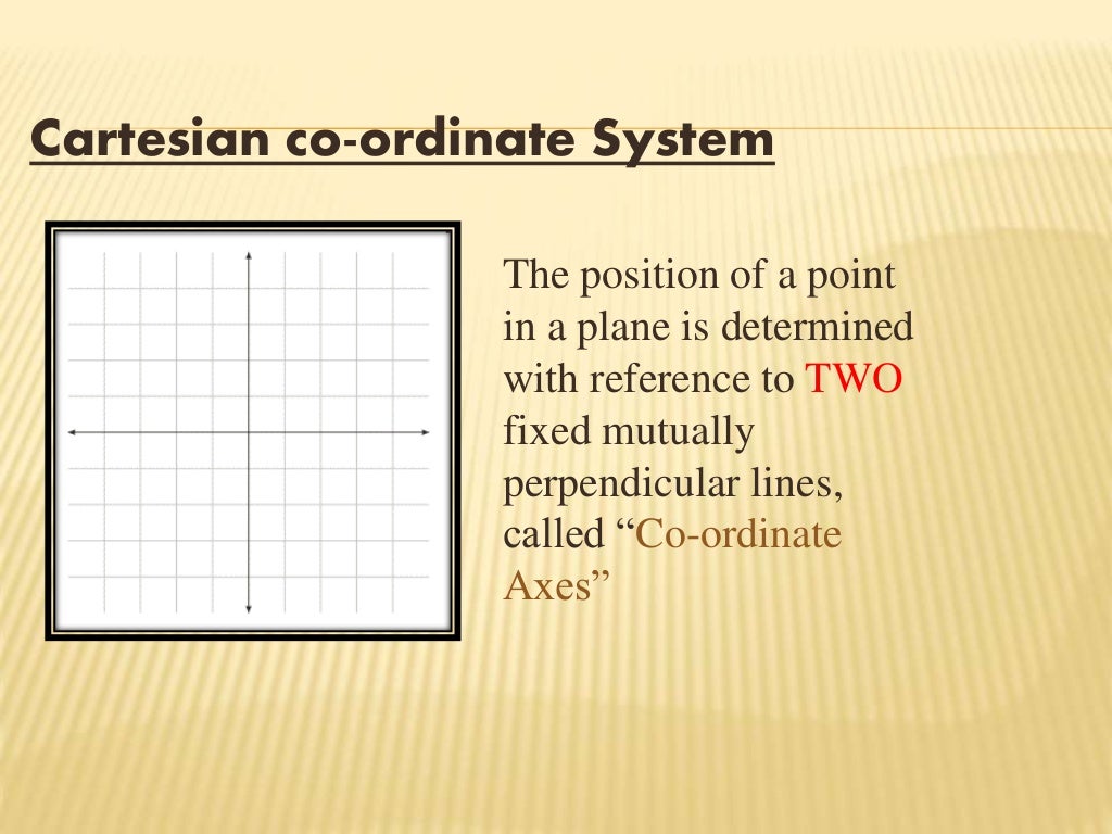 Co ordinate system