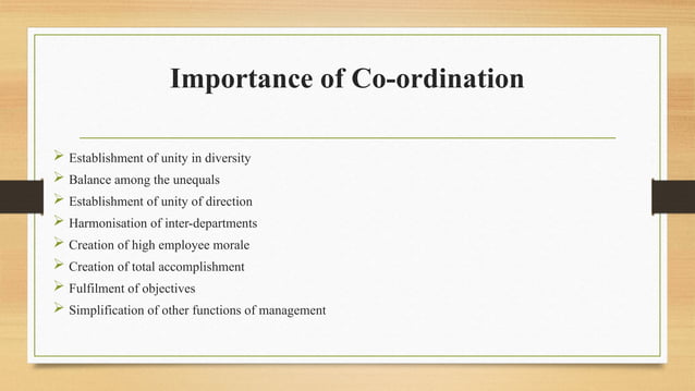 Co-ordination-PPT Principles of management PPT for organisational behaviour | PPTX