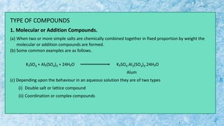 Co-ordination chemistry || Introduction and type | PPT