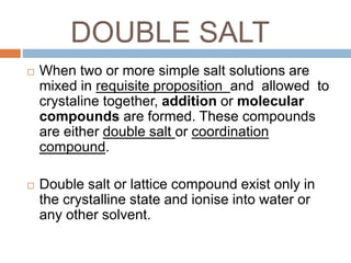 Co ordination chemistry | PPTX
