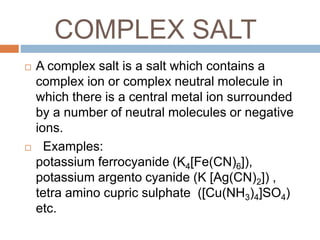 Co ordination chemistry | PPTX