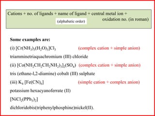 Co ordination compound | PPT