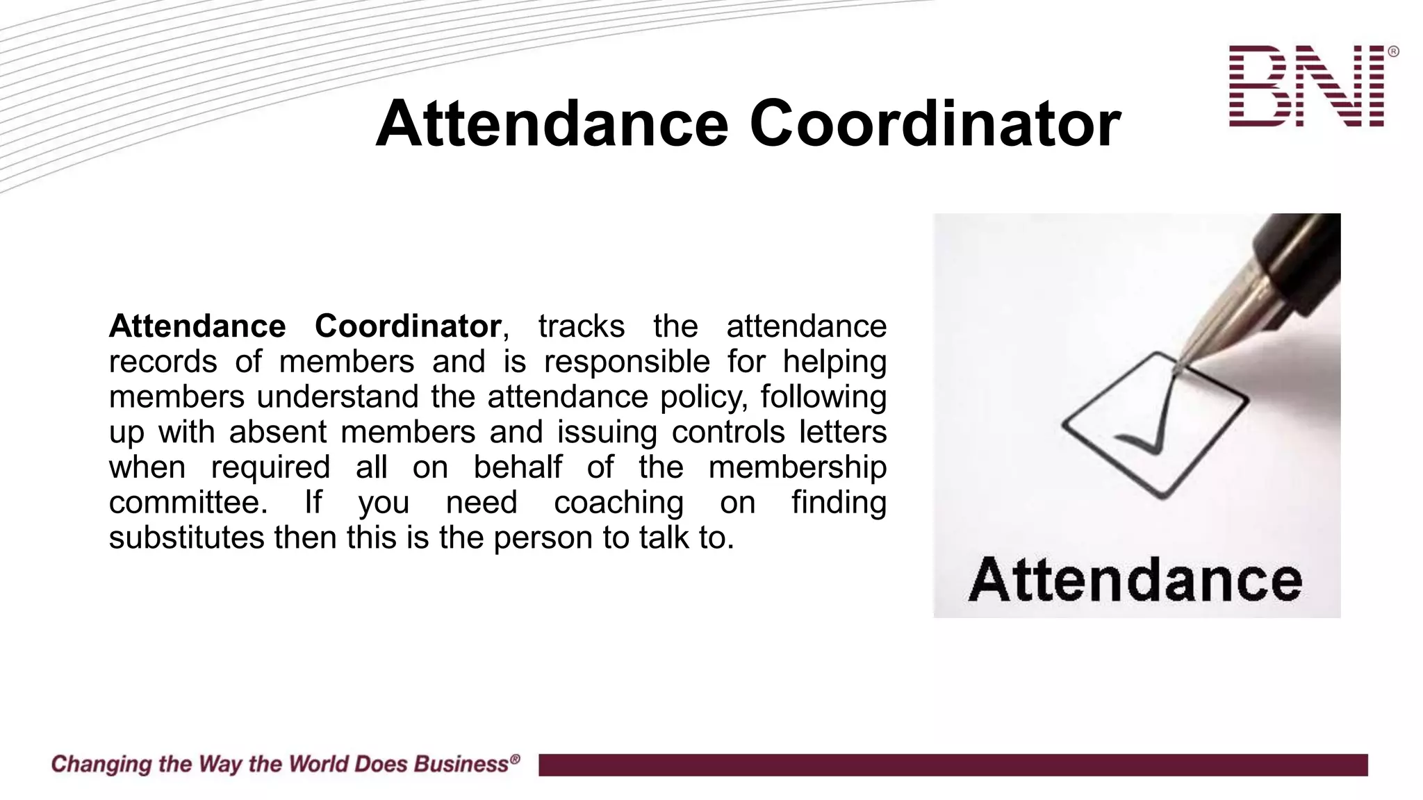 BNI LT & Coordinators role guide | PDF