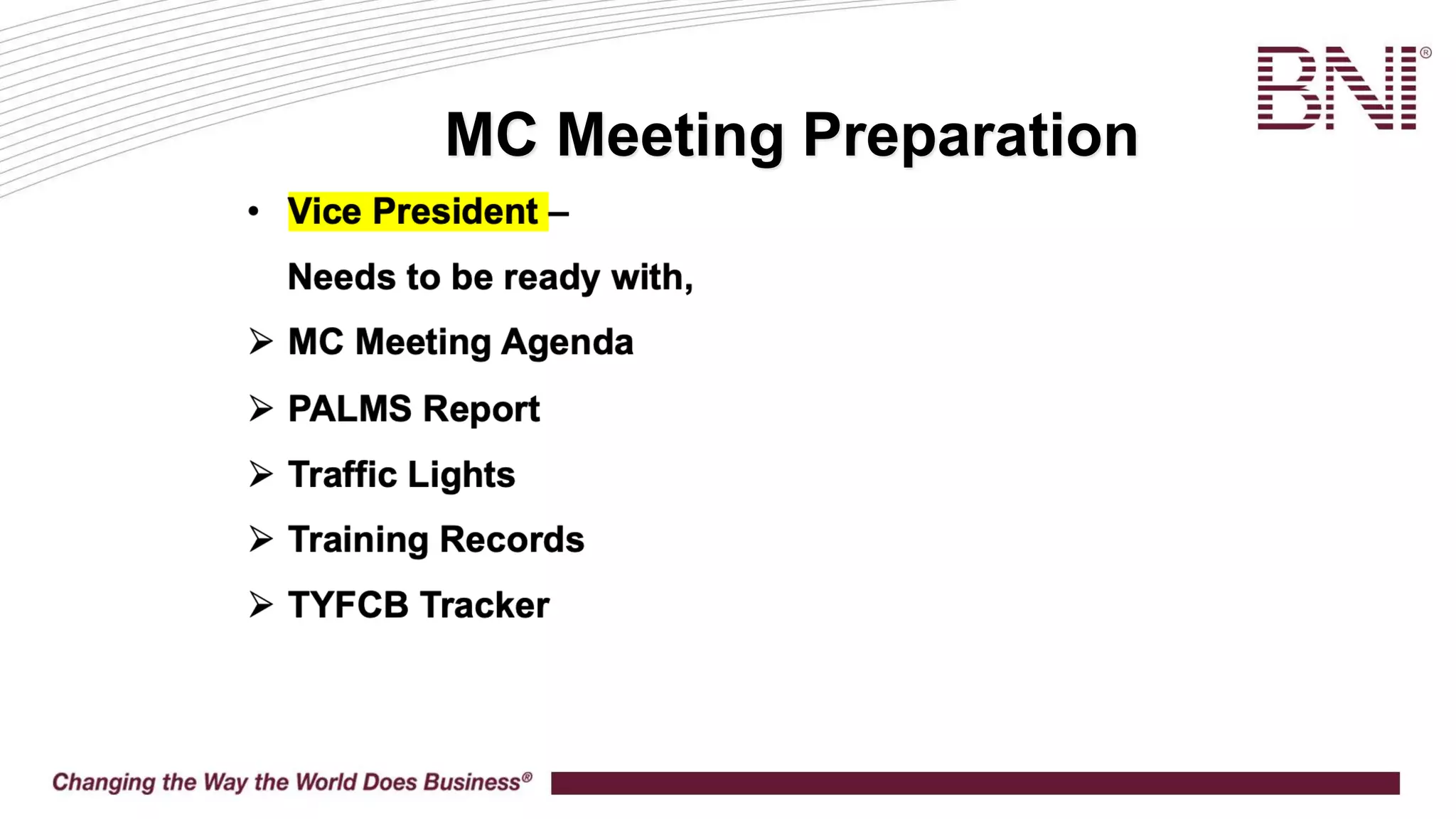 BNI LT & Coordinators role guide | PDF