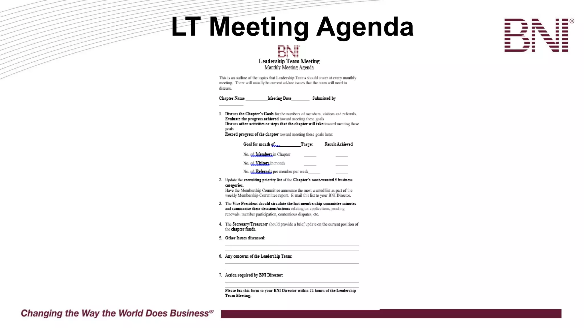 BNI LT & Coordinators role guide | PDF