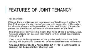 Co-ownership of land.pptx Highlights on land co-ownership in uganda | PPTX