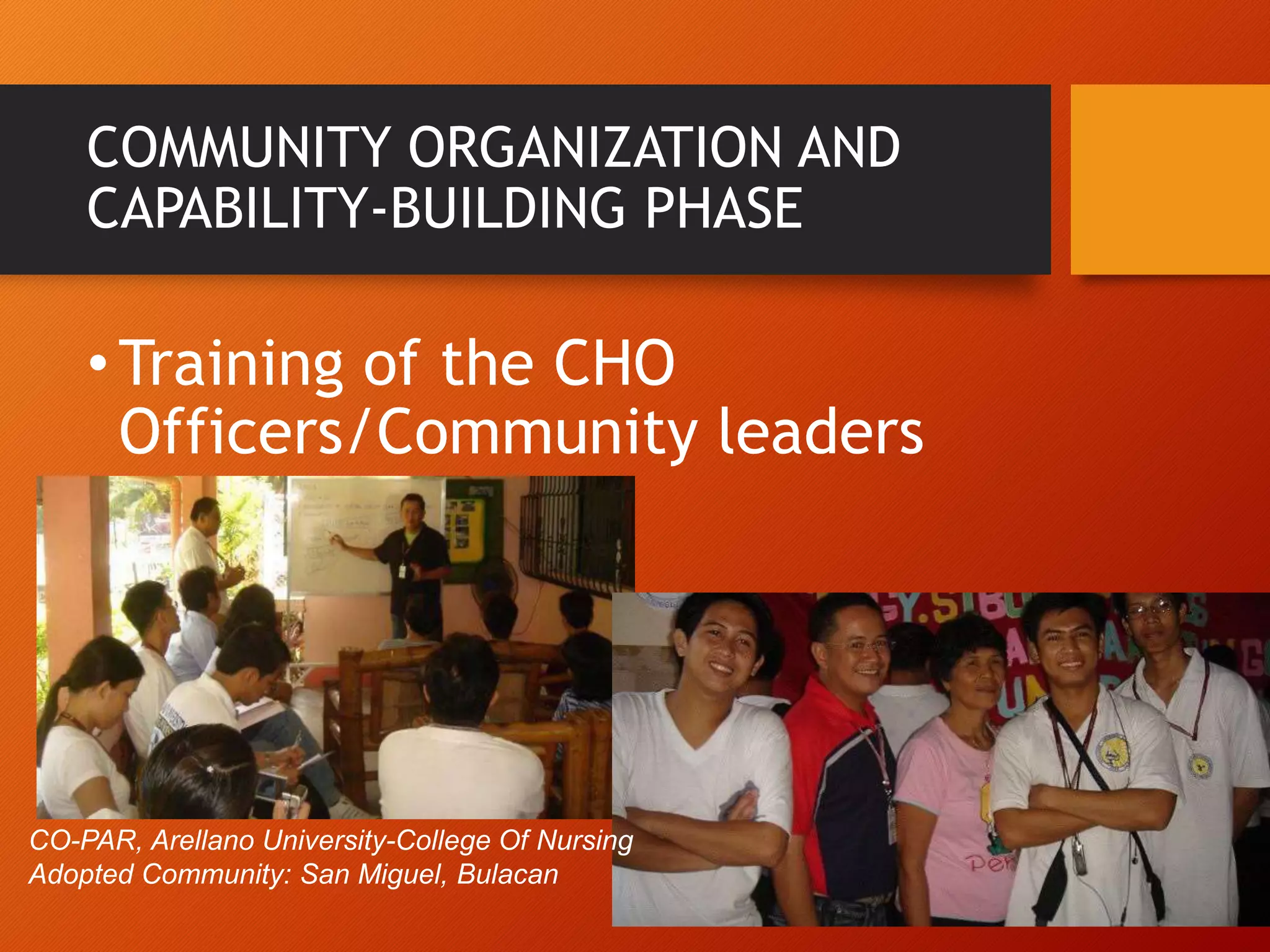 COMMUNITY ORGANIZING-PARTICIPATORY ACTION RESEARCH PROCESS | PPTX