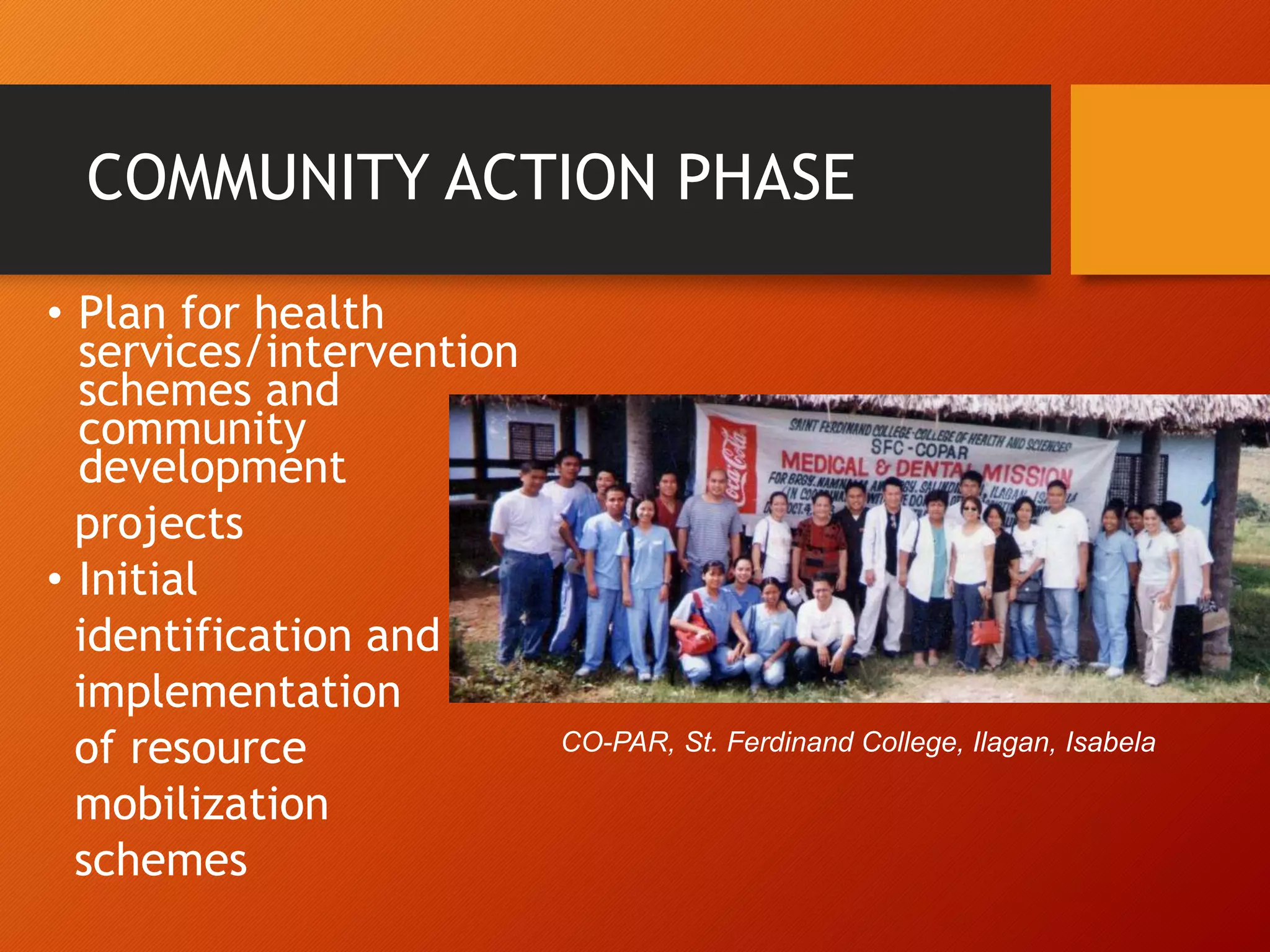 COMMUNITY ORGANIZING-PARTICIPATORY ACTION RESEARCH PROCESS | PPTX