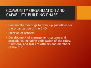 COMMUNITY ORGANIZING-PARTICIPATORY ACTION RESEARCH PROCESS | PPTX
