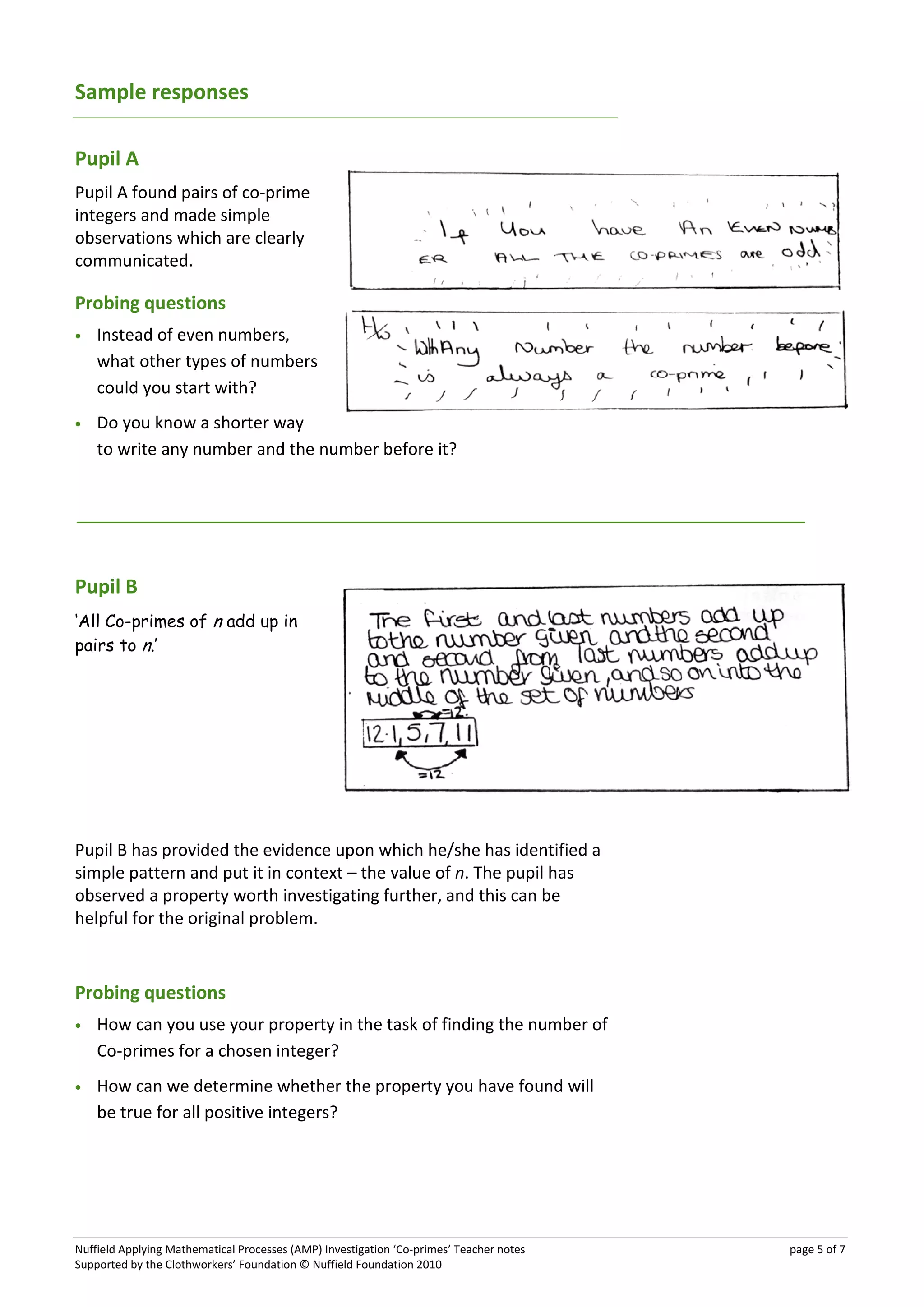Co primes teacher-notes | PDF