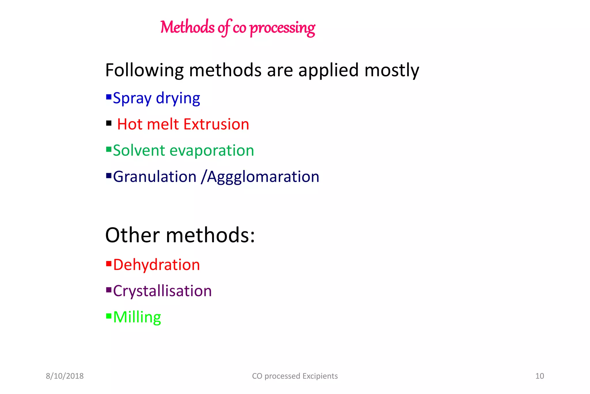 Co processed excipient | PPTX